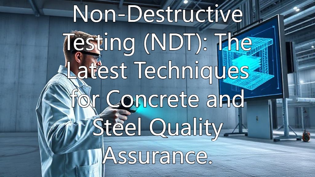 Non-Destructive Testing (NDT): The Latest Techniques for Concrete and ...